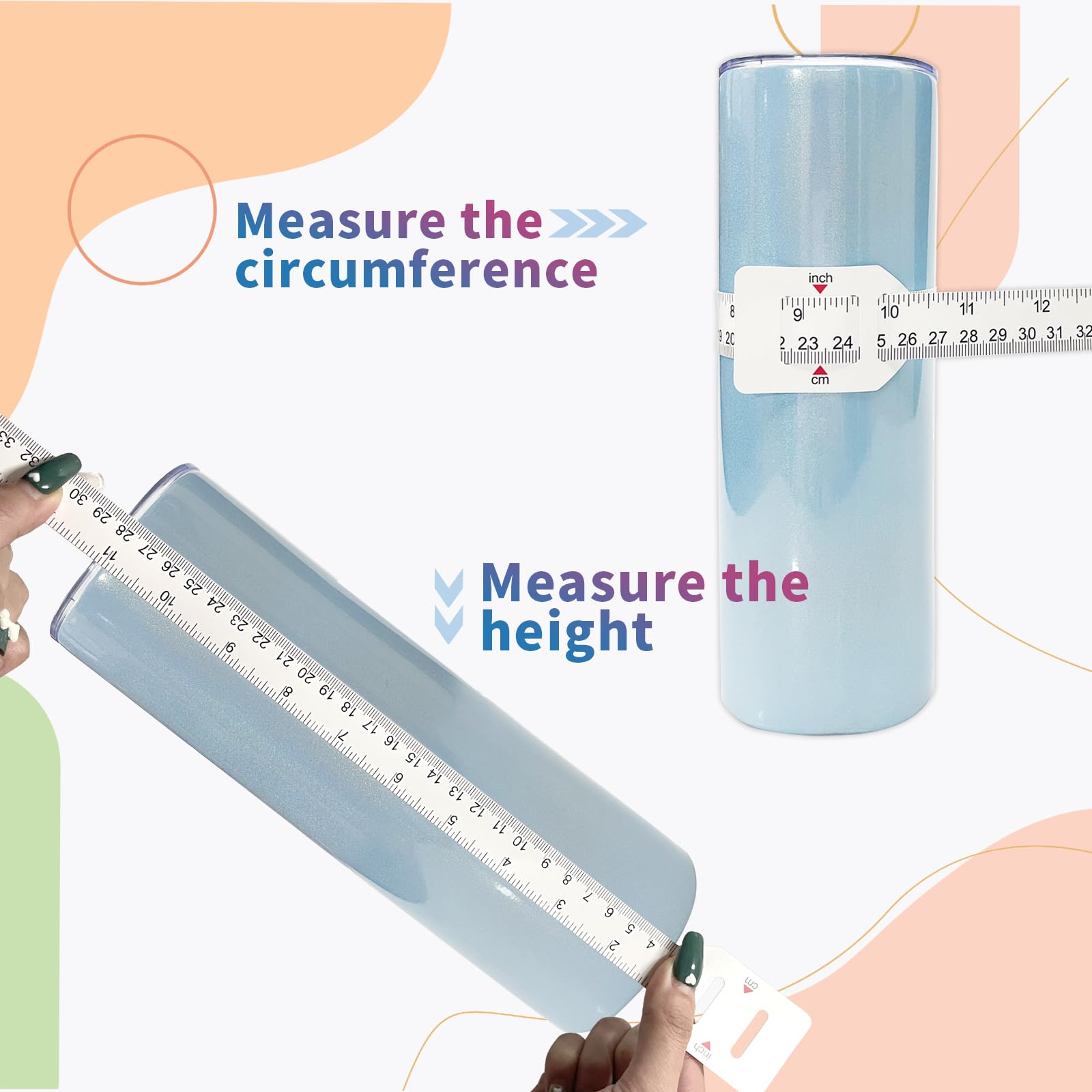 Snapklik.com : 2 Pack Tumbler Width Measurer - Accurately Measure ...