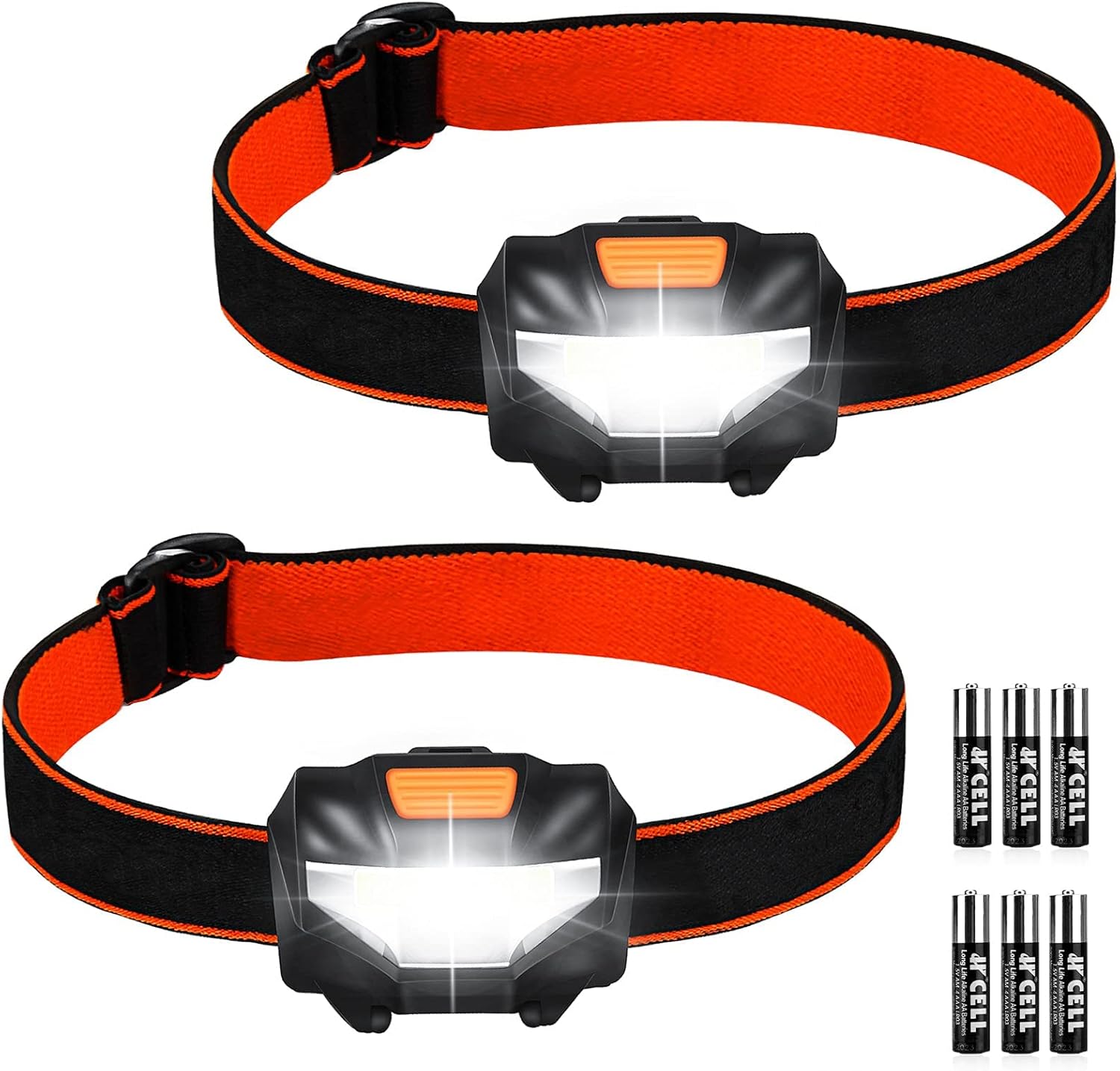 Kids Head Torch, 2 Pack Super Bright Lightweight LED Headlamp with 3 ...