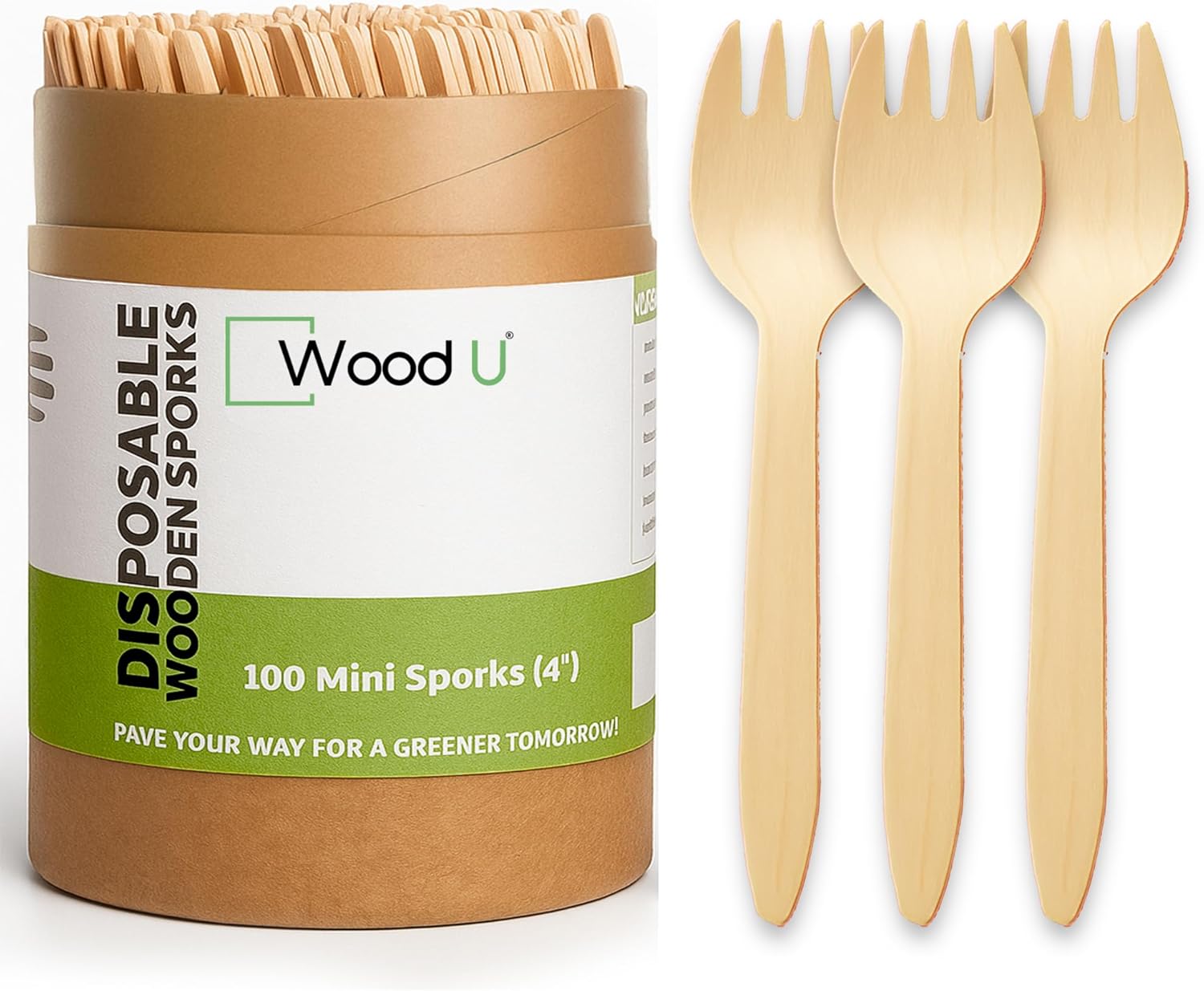 Amazon.com: Mini wooden spork disposable Perfect for Dessert ...