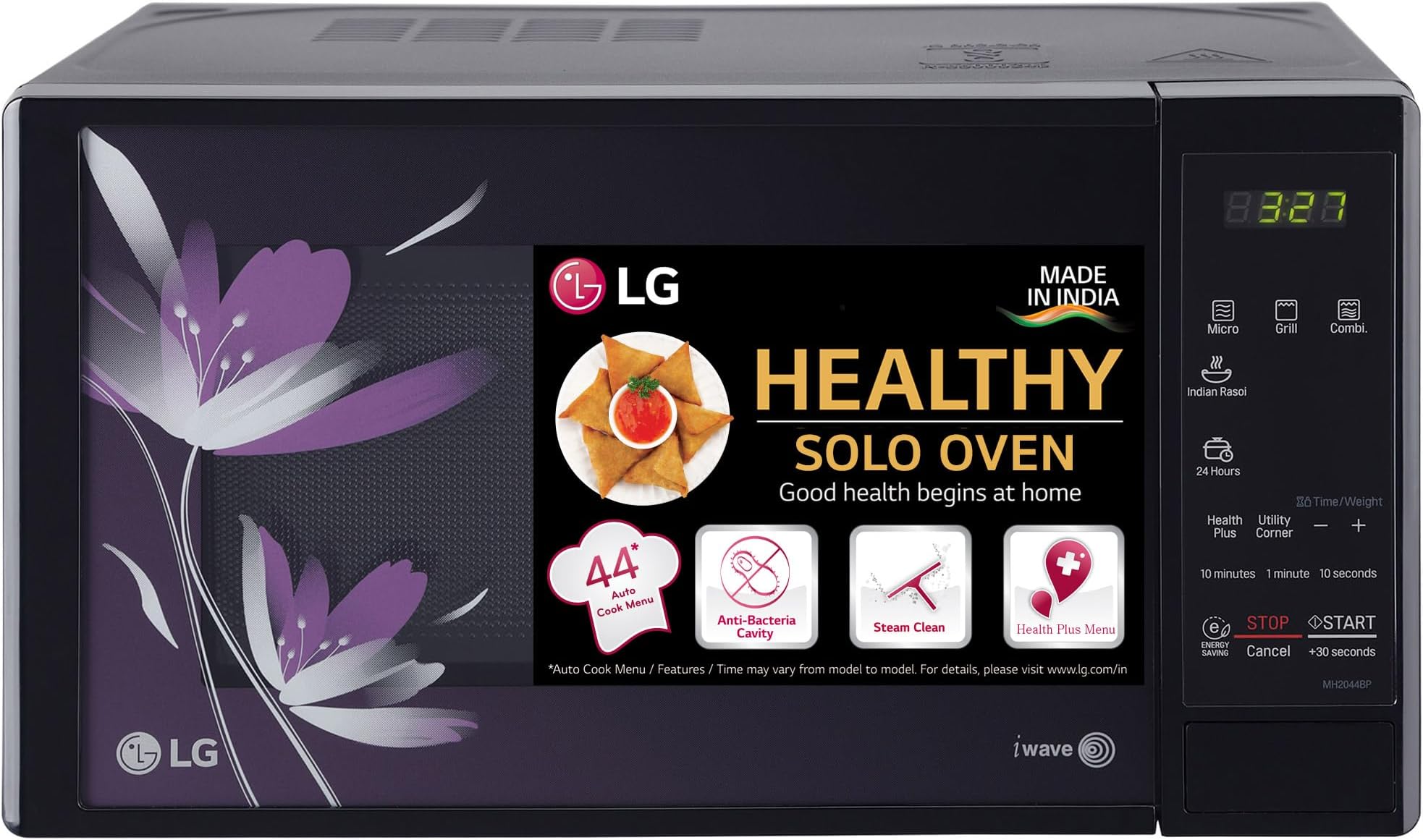 LG 20 L Solo Microwave Oven (MS2043BP, Black, With Health Plus Menu ...