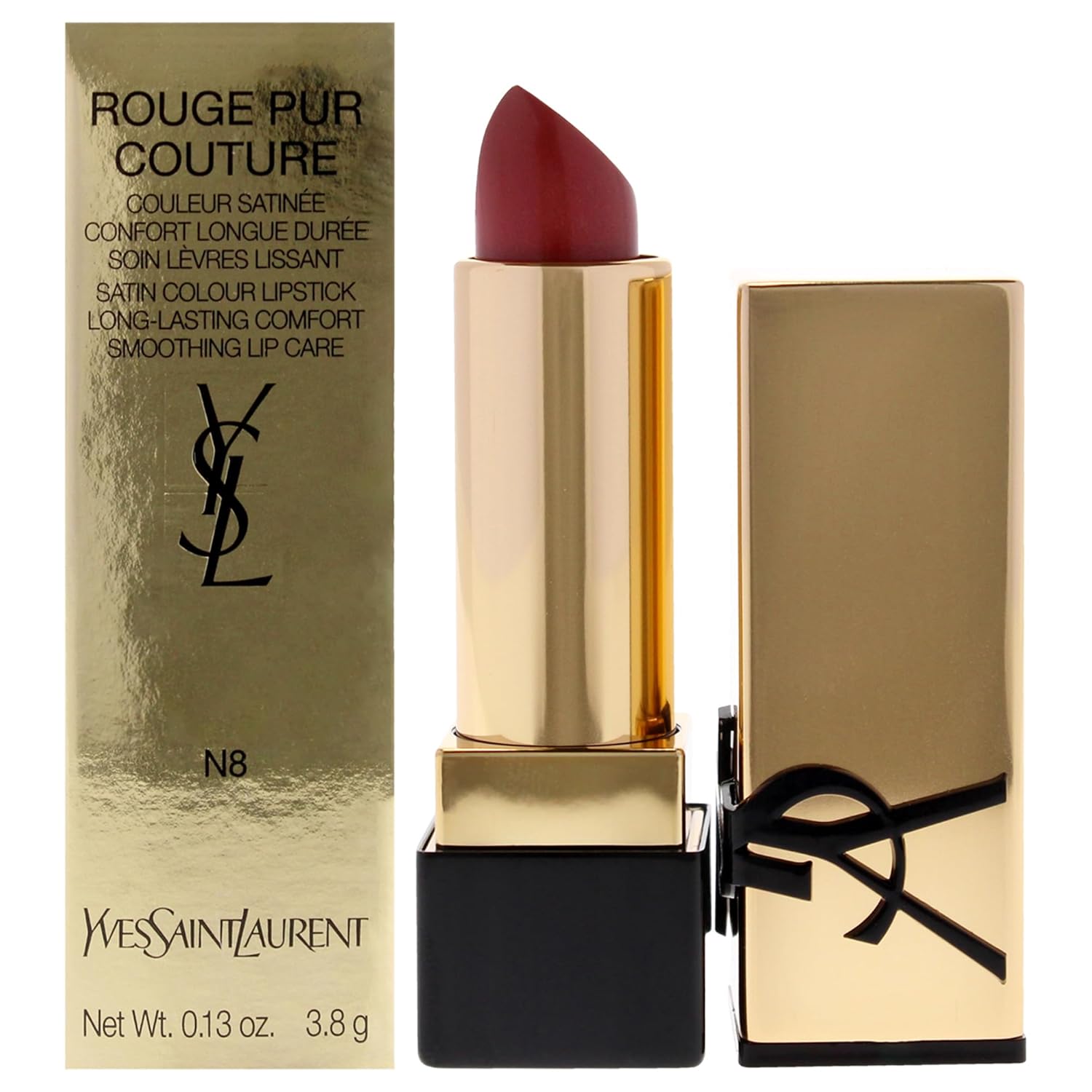 Amazon.com : Rouge Pur Couture Satin Lipstick - N8 Blouse Nu by Yves ...