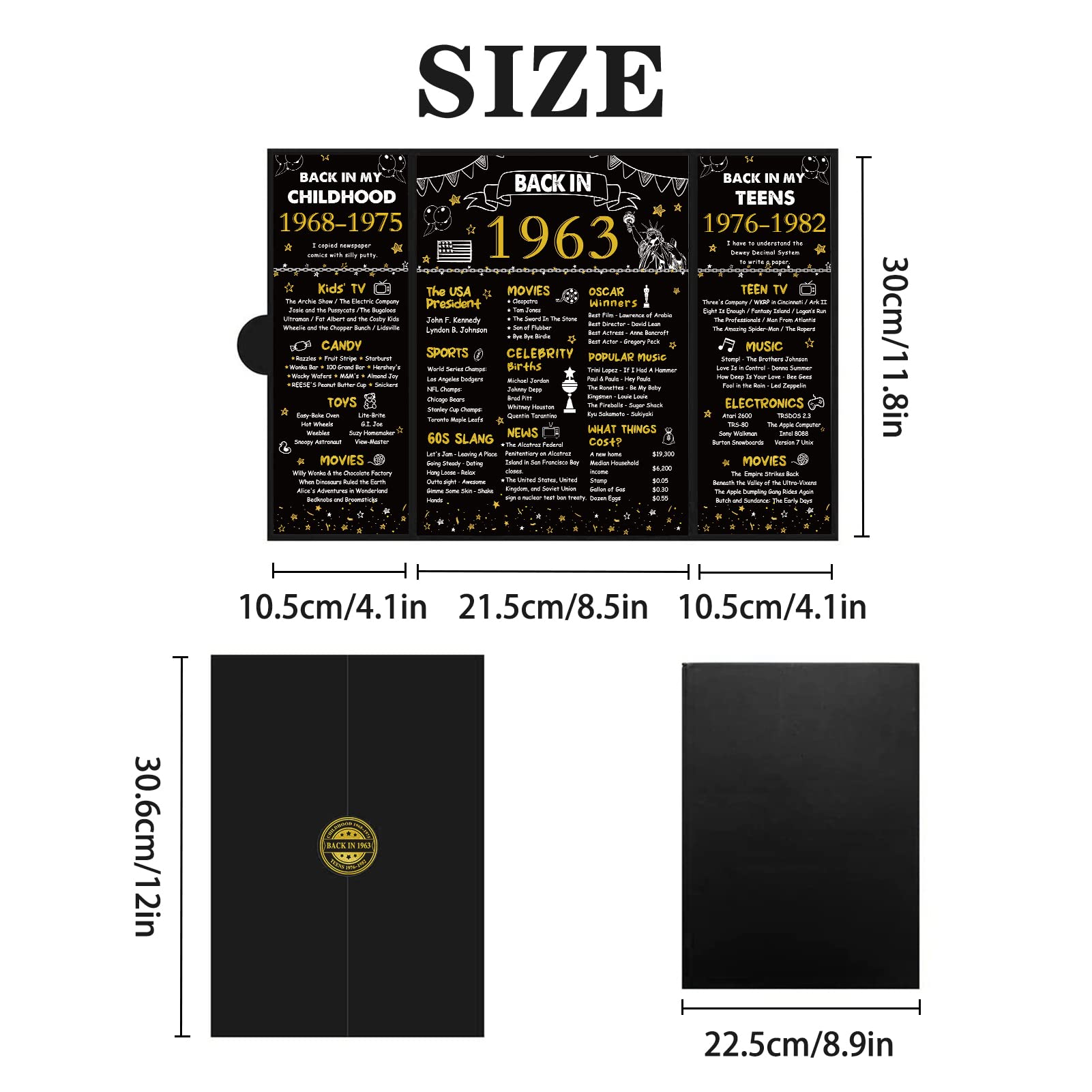 Snapklik.com : Black Gold 61st Birthday Anniversary Decorations Back In ...