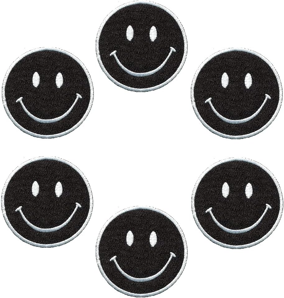 Amazon.com: Papapatch Happy Smile Fun Hippie Retro Embroidered Sew Iron ...