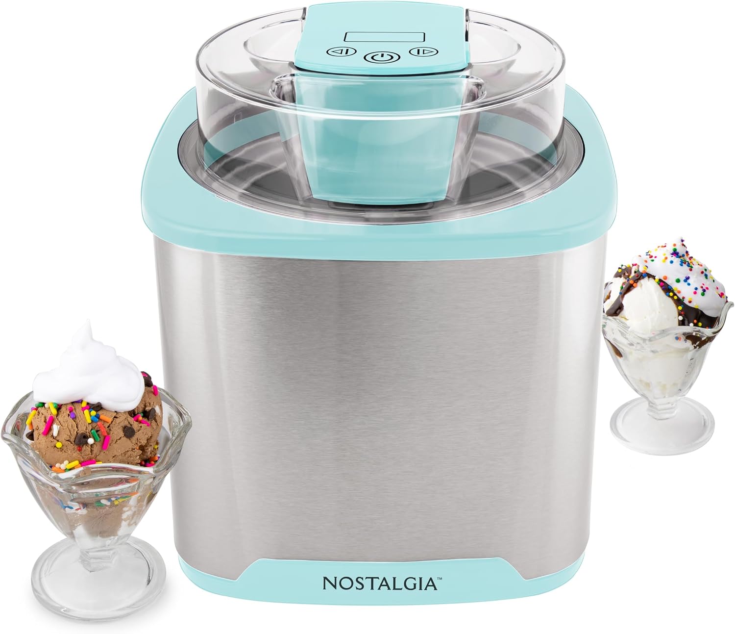 Amazon.com: Nostalgia 2-Quart Electric Ice Cream Maker – Make Homemade ...