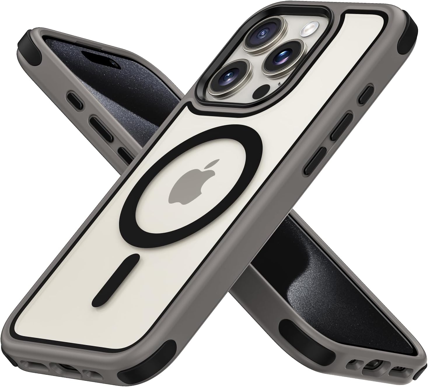 Amazon.com: Mobnano for iPhone 15 Pro Case, Compatible with MagSafe, Crystal Clear Case with ...