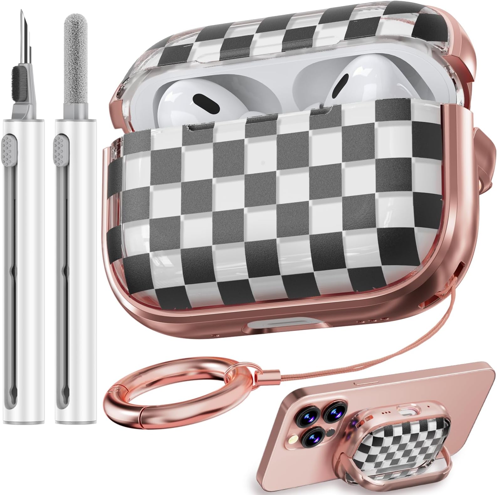 Amazon.com: with Safety Lock for AirPods 4 Case 2024, TPU Clear AirPod ...