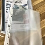 Durable Prospekthüllen (Klarsichthüllen A4 Premium extra stark, 0,08mm) 100 Stück, glasklar ...
