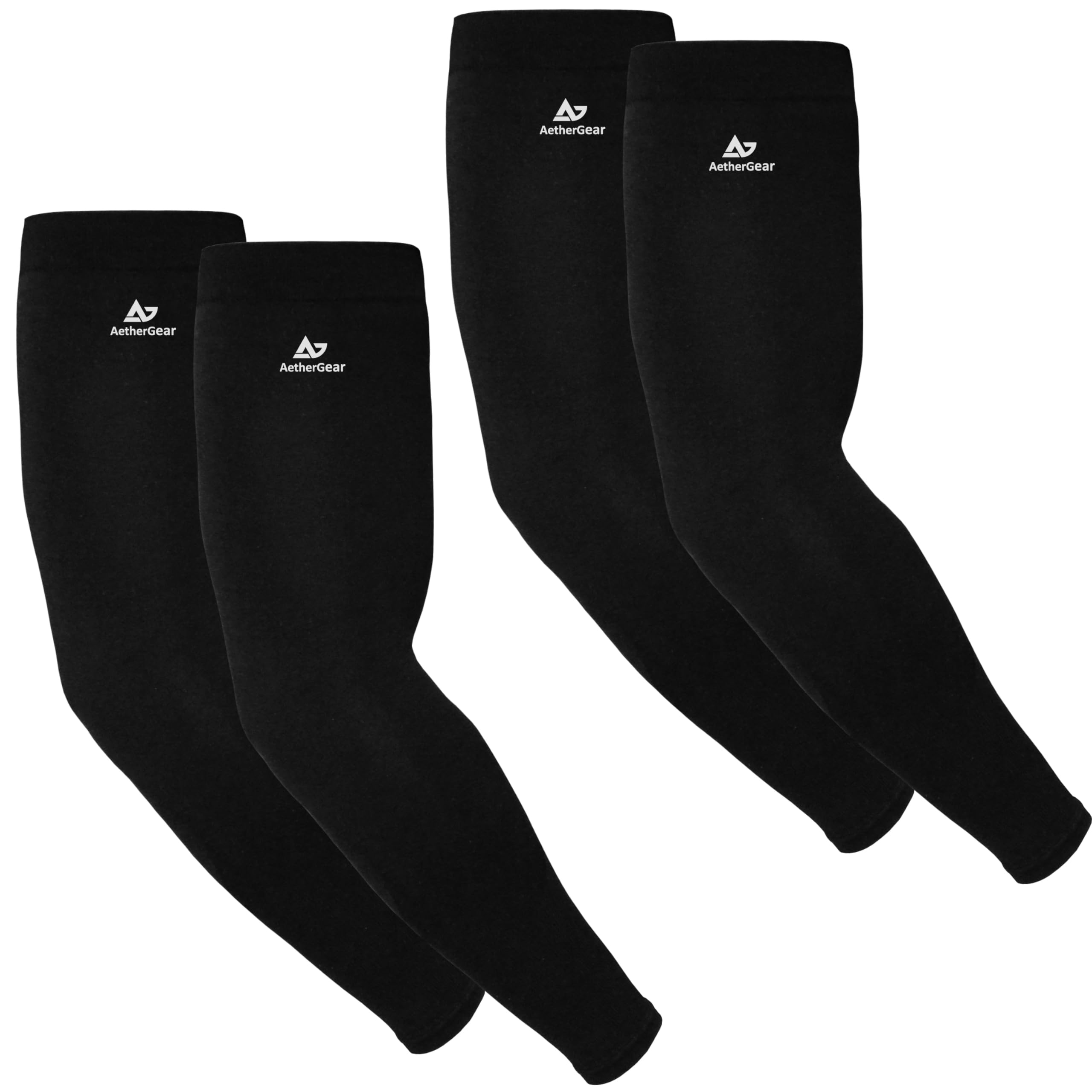 AetherGear Compression Athletic Arm Sleeve Premium 4 Pack (2 Pairs ...
