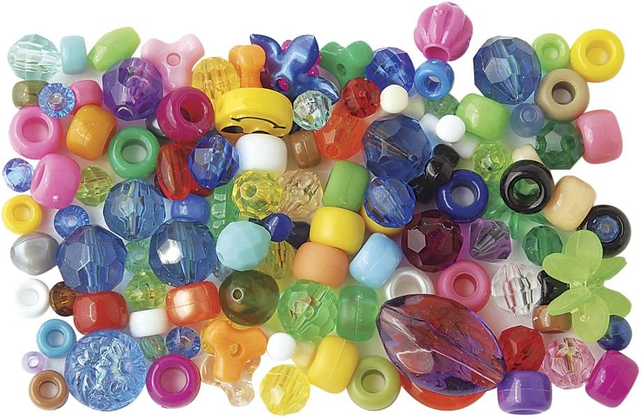 Amazon.com: Cousin DIY 1 Pound Plastic, Approximately 500-600 Bead Fun ...
