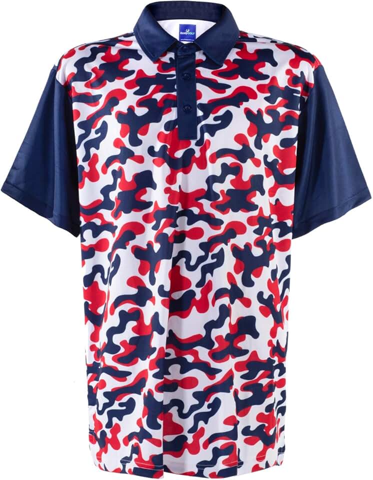 Amazon.com: red white and blue polo shirt