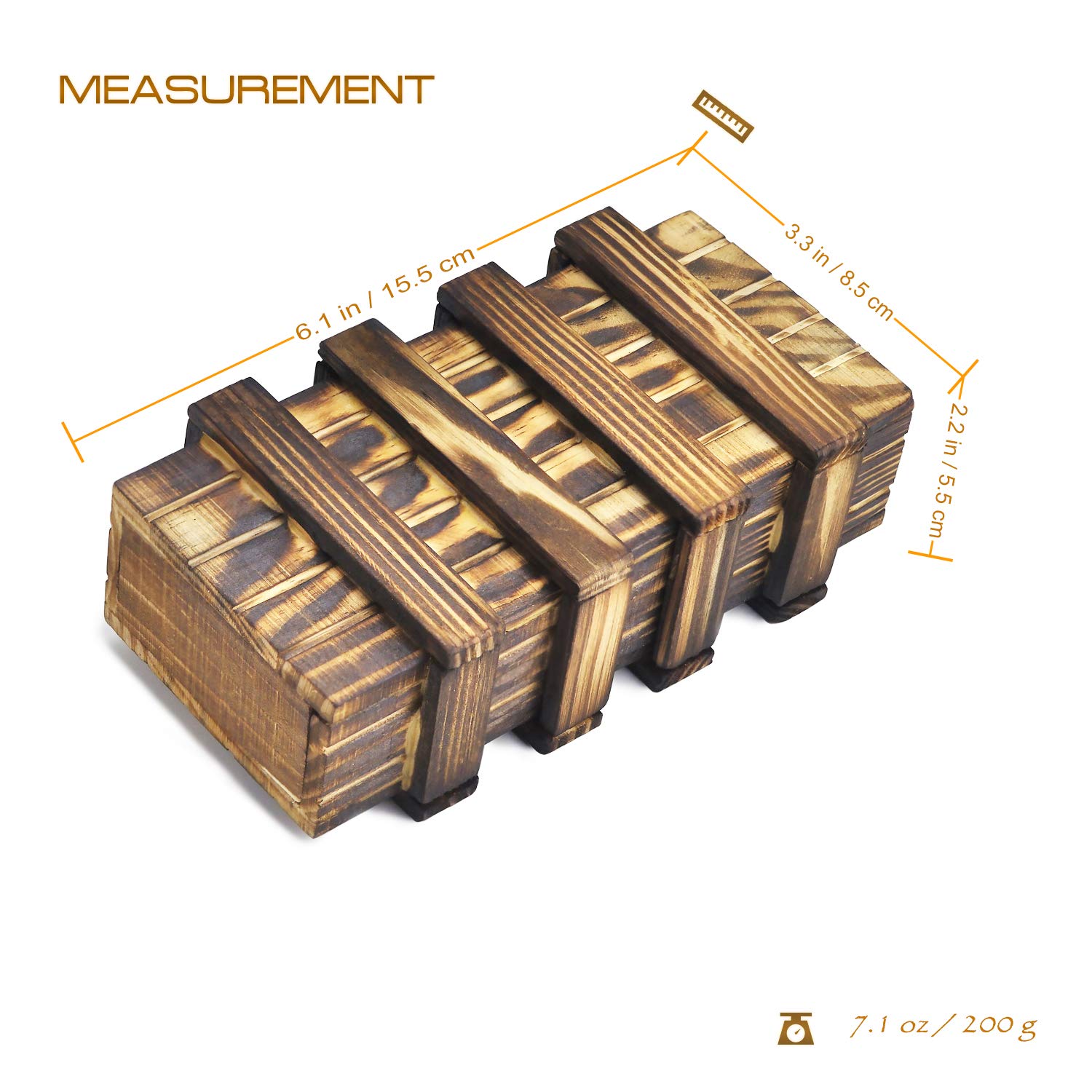 KAILIMENG Puzzle Box, Secret Magic Box with 2 Hidden Compartments ...