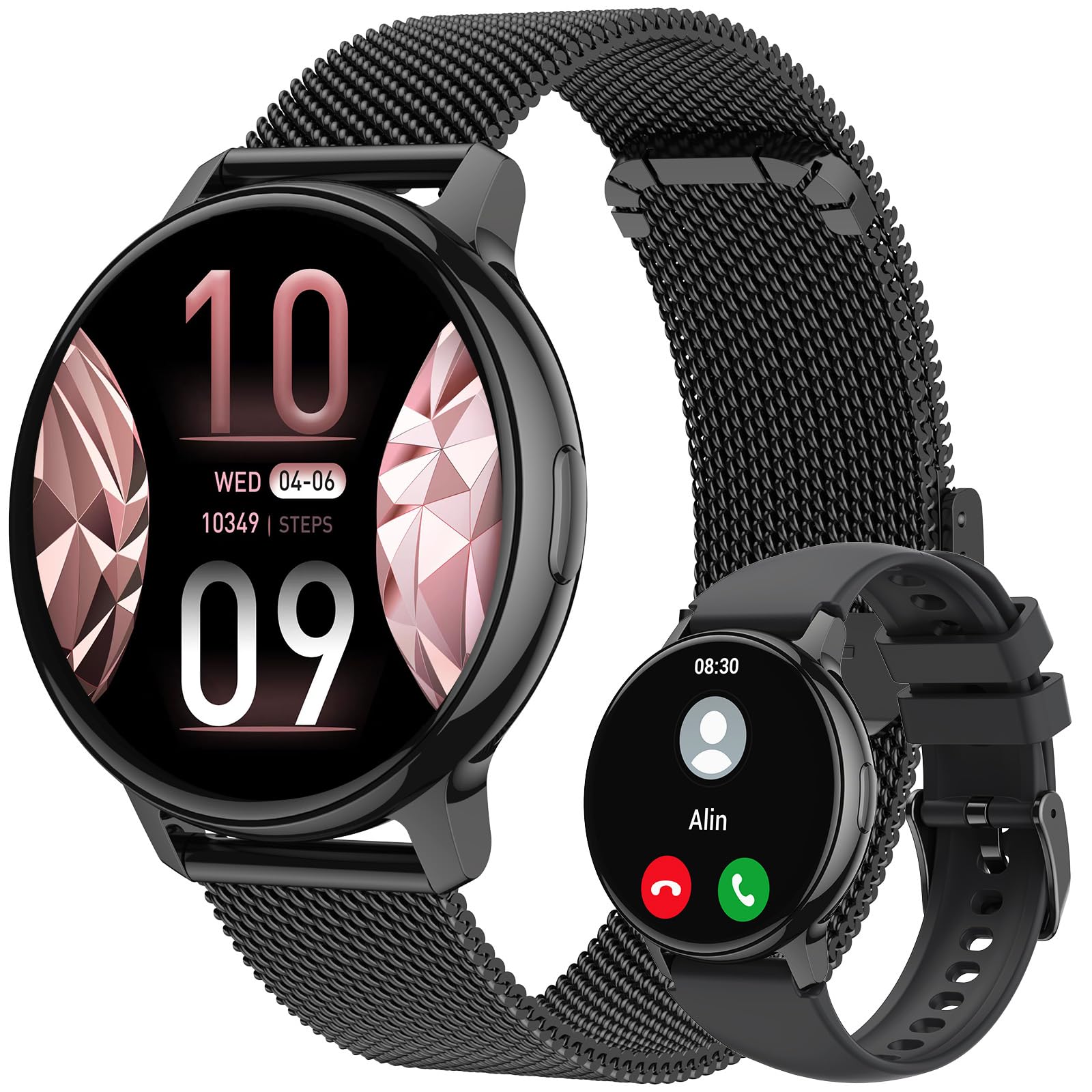 Smart Watch for Women Men with Call Function - 1.19" AMOLED Fitness ...