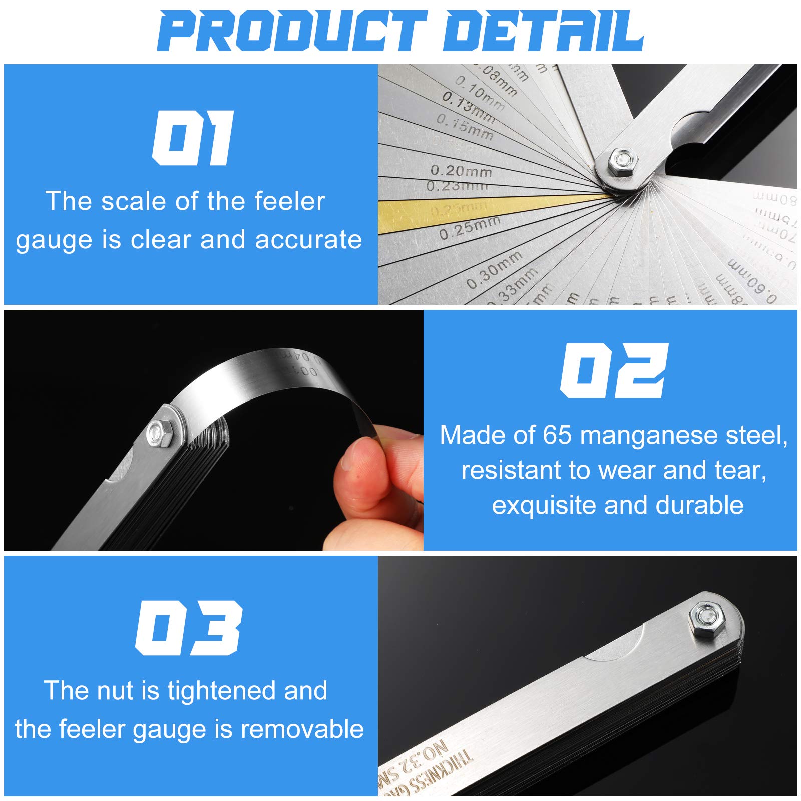 Snapklik.com : Weewooday 3 Pcs Straight And Angled Stainless Steel ...