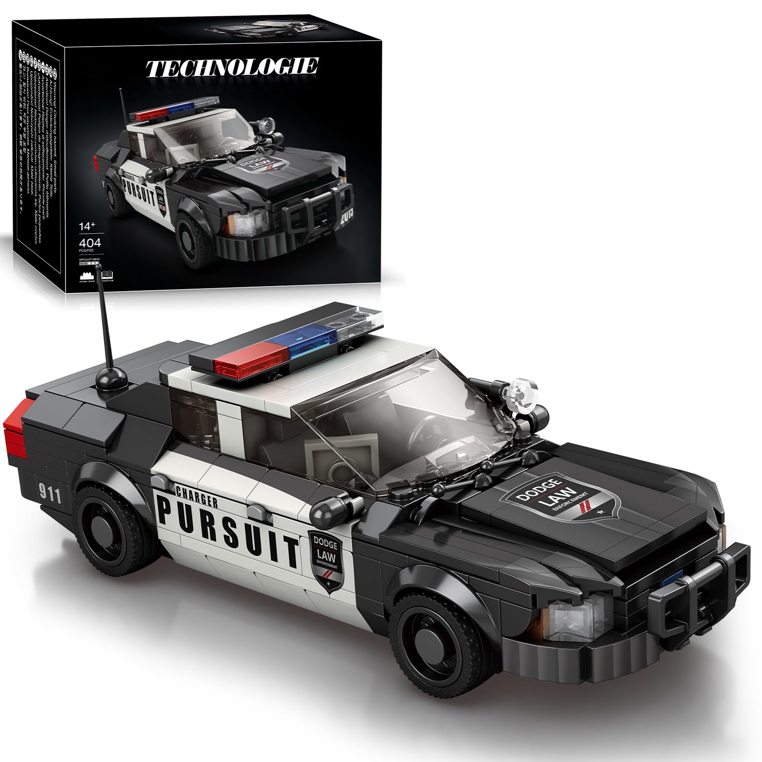 Amazon.com: Police Car Toy Building Blocks Kit, Compatible with Lego ...