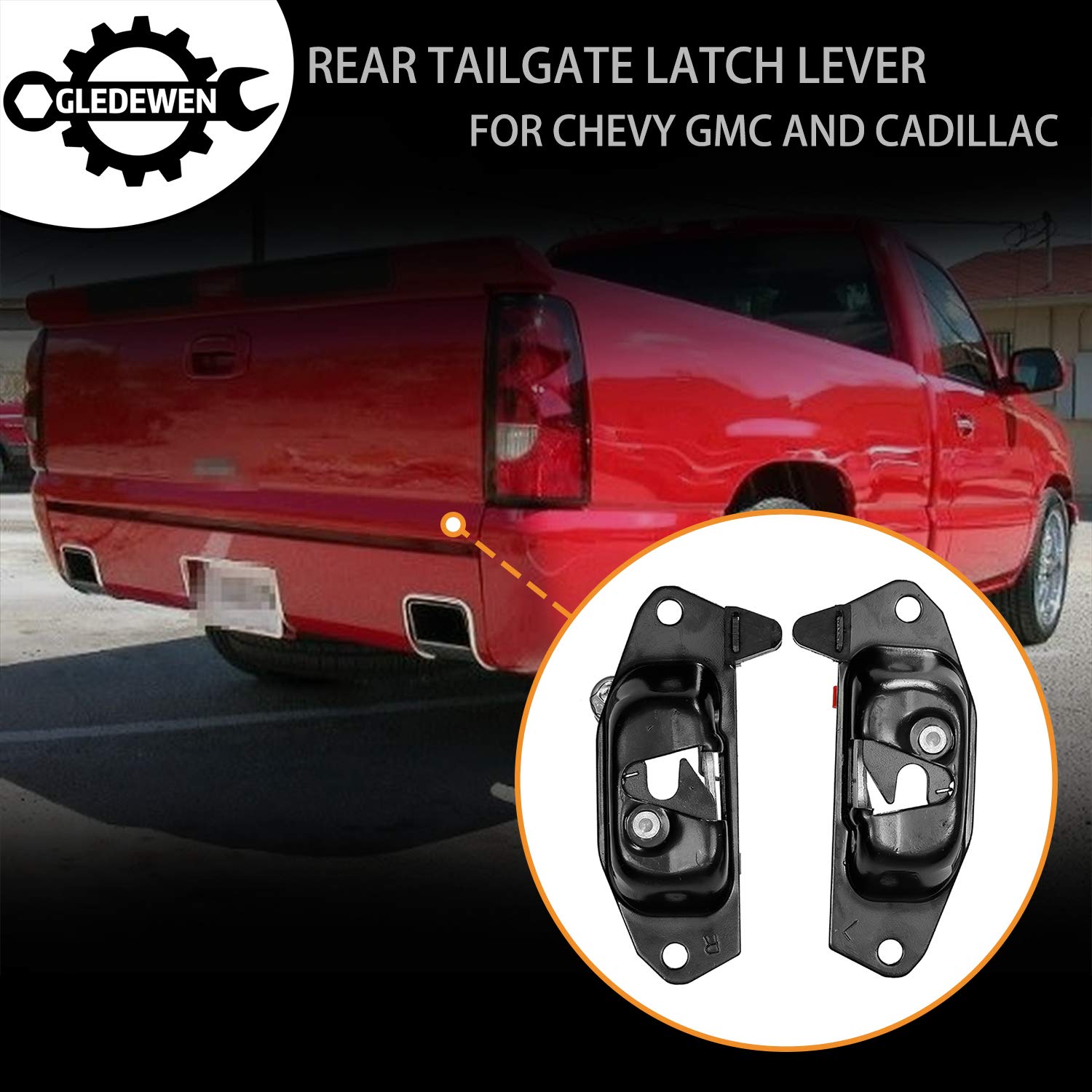 Snapklik.com : Left & Right Tailgate Latch Lever Rear Gate Lock Latch ...