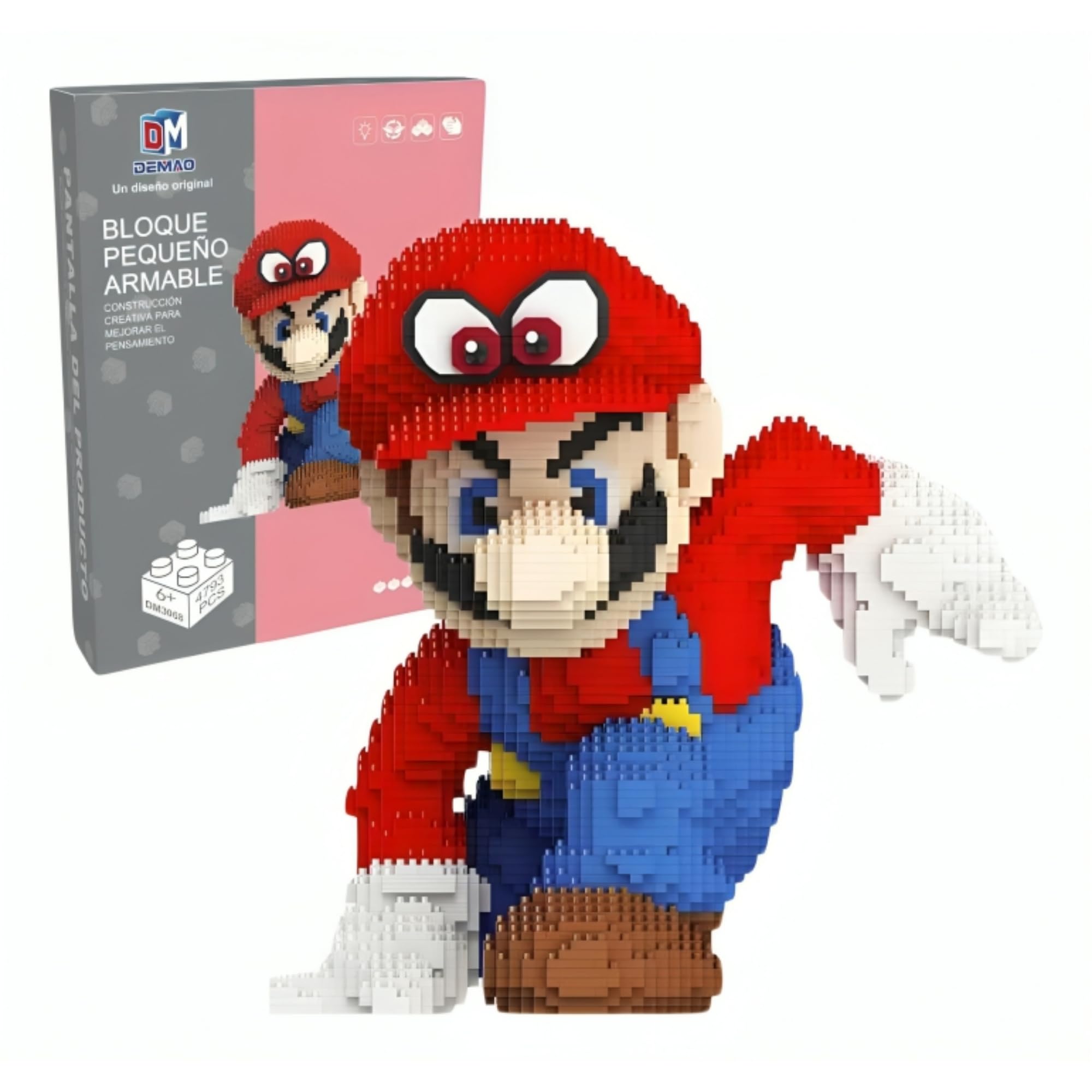 MR. GADGETS Bloques De Construcción Mario Odyssey Gorra Cappy 3D, Mini ...