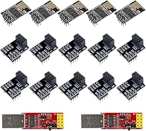 Amazon.com: Stemedu 17PCS USB to ESP-01 ESP8266 Adapter + ESP8266 ESP ...