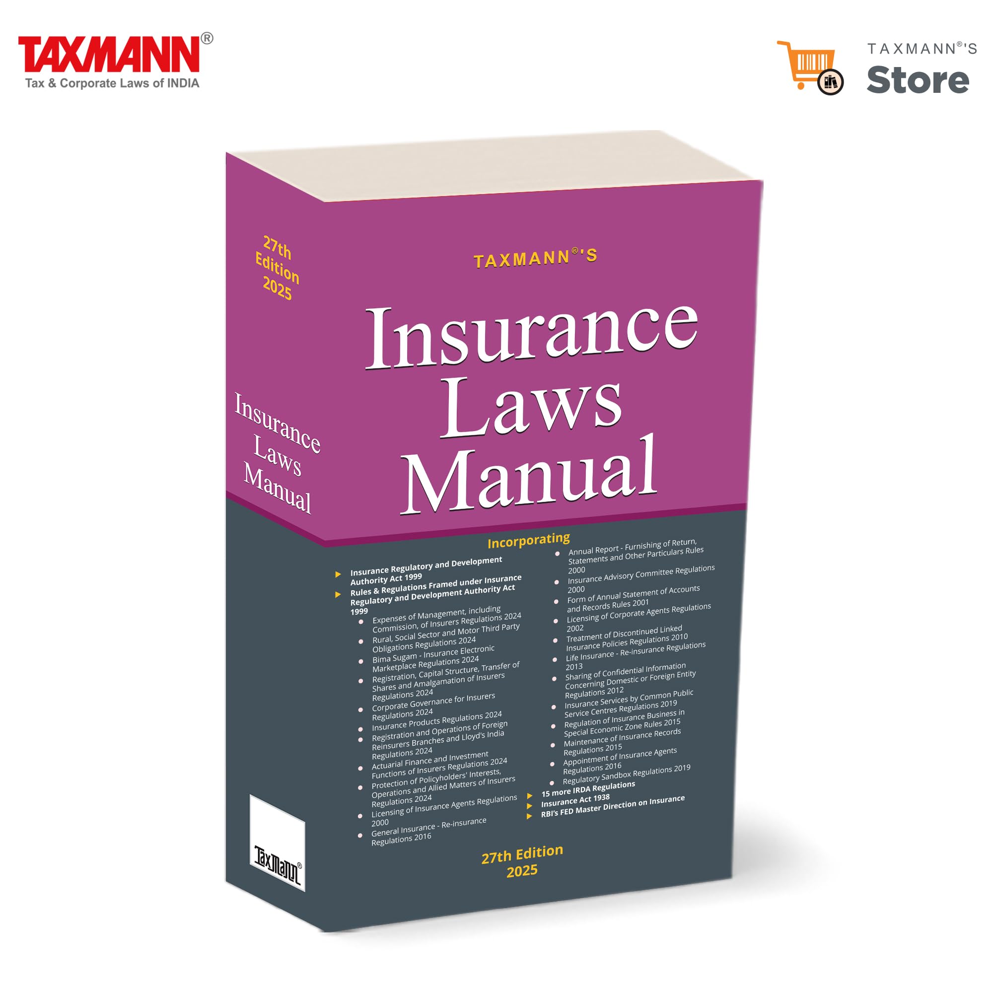 Buy Taxmann's Insurance Laws Manual – Authentic Compendium on Insurance ...