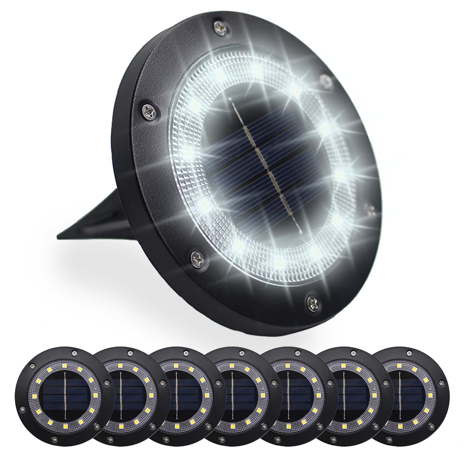 upperosey Solar Ground Lights - 8 Packs Solar Garden Light Waterproof w ...