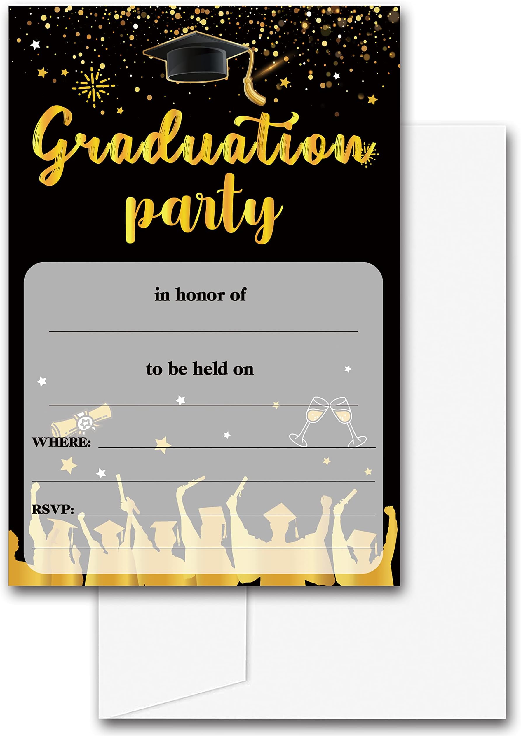 Amazon.com : Graduation Party Invitations with Envelopes - Graduation ...
