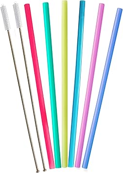Amazon.com: Half Gallon Straw-12 Inch Extra Long Reusable Silicone ...