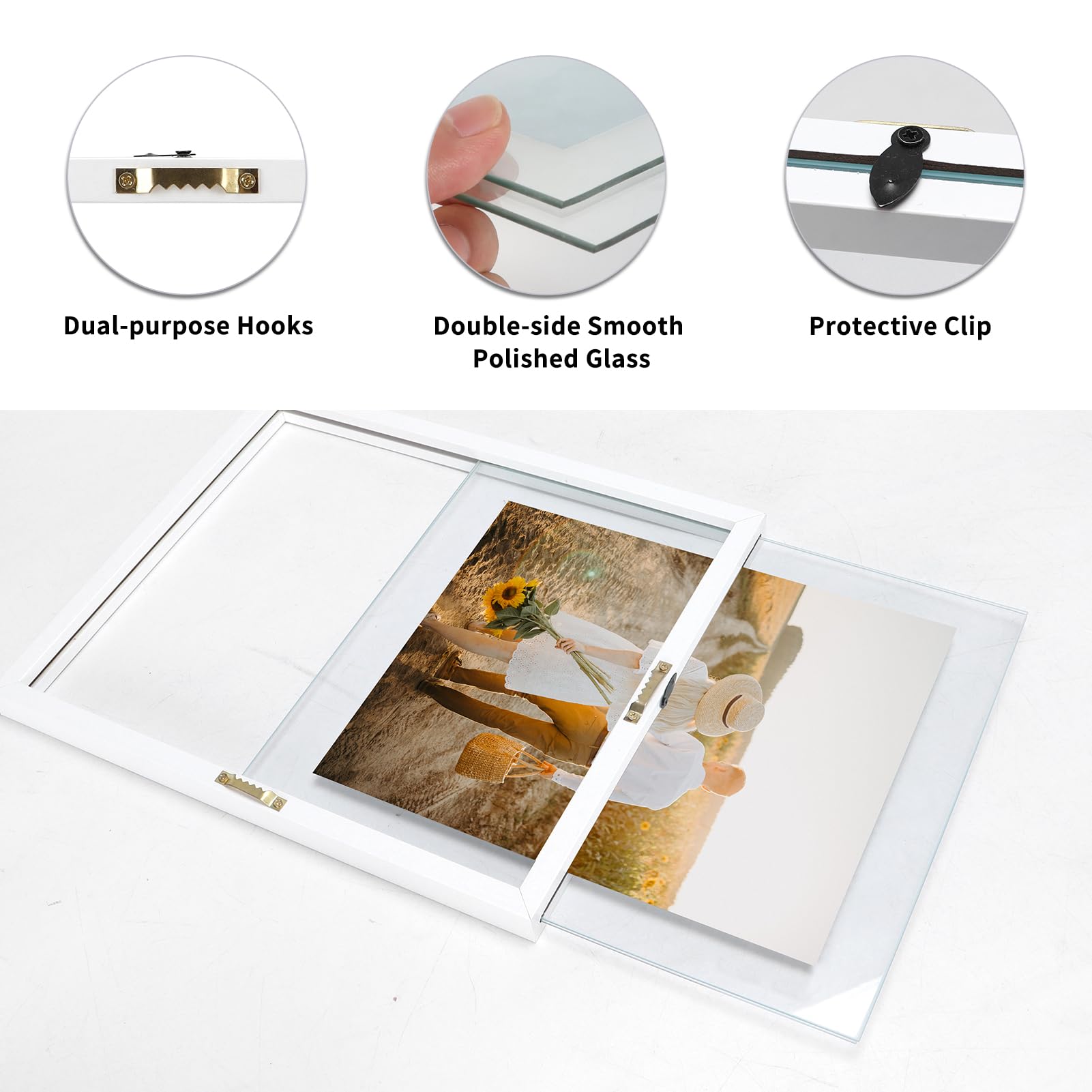 Snapklik.com : 8x10 Floating Picture Frames Set Of 4, White Rustic ...
