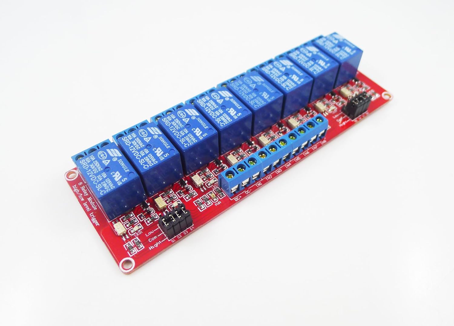 Amazon.com: GERI® 12V 8-Channel Relay Module with Optocoupler H/L Level Triger for Arduino ...