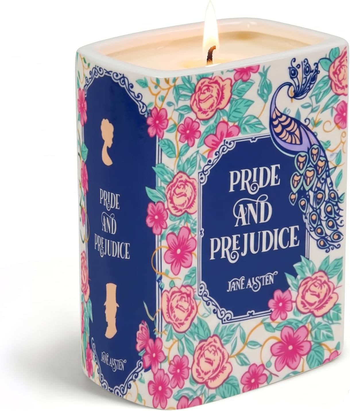 Amazon.com: Covtlykne Literary Classic Book Shaped Ceramic Candle ...