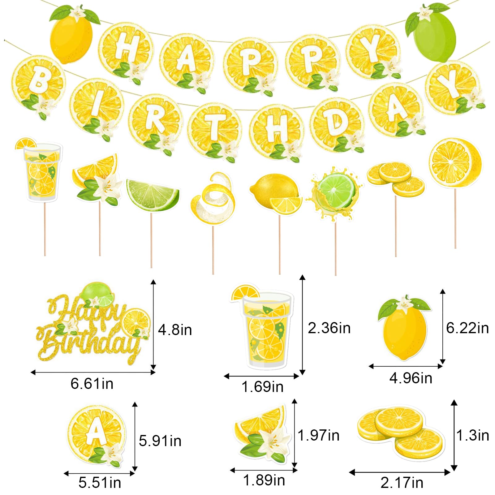 Snapklik.com : Lemon Birthday Party Decorations Include Yellow Happy ...