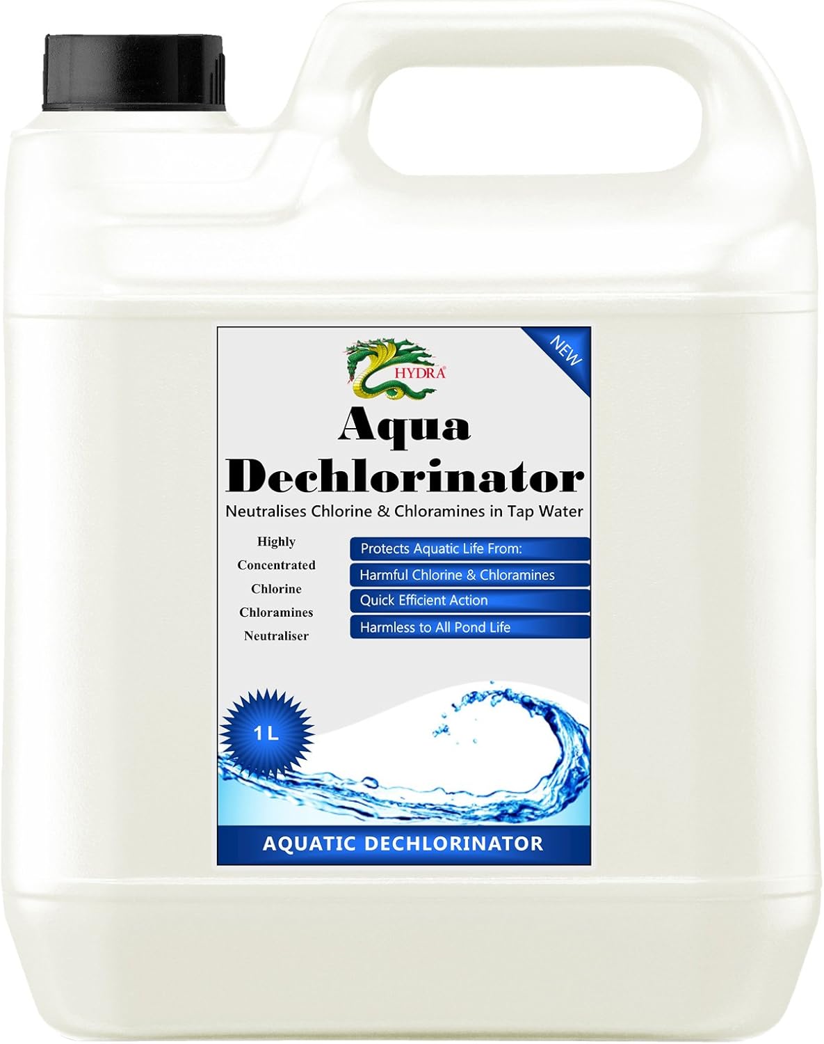 Pond Chlorine Remover Hydra Aqua Dechlorinator 1L Fish Safe Pond Tap ...