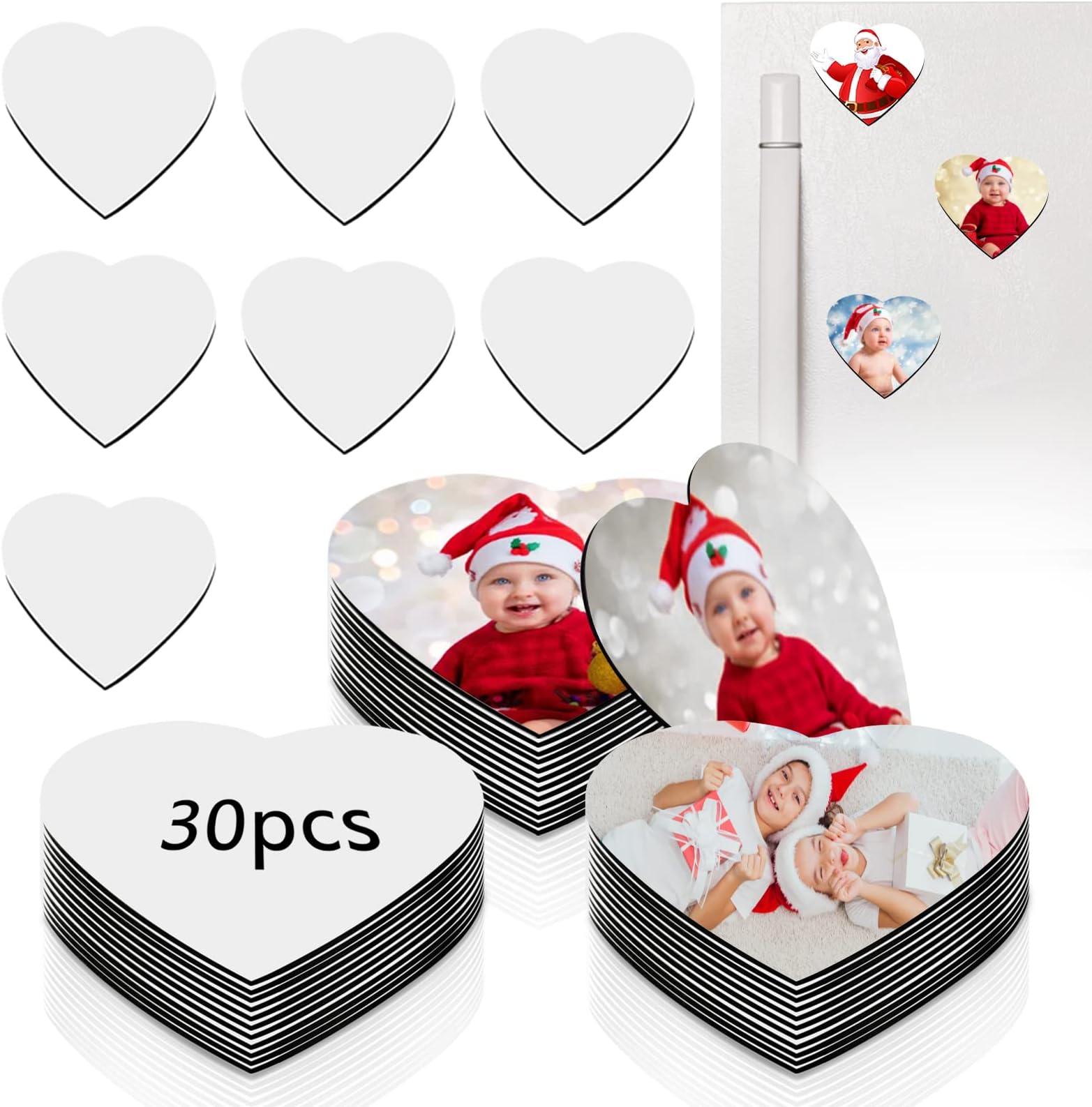 Amazon.com: Novel Merk Red Heart Love Small Refrigerator Magnets Set ...