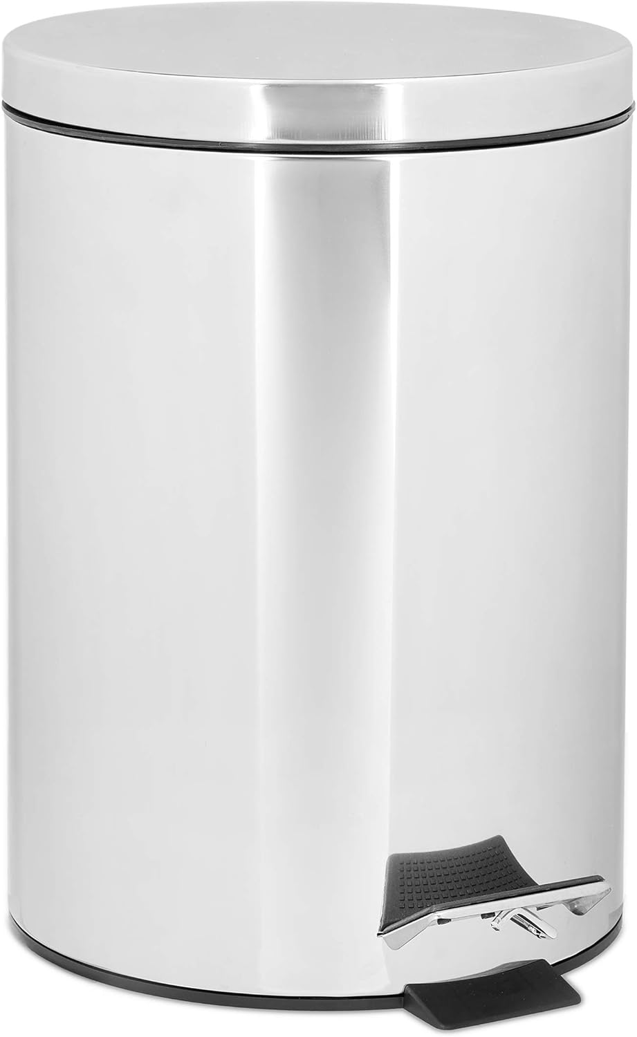 Relaxdays Round Waste Bin 3 L Stainless Steel Garbage Trash Can Size relaxdays-round-waste-bin-3-l-stainless-steel-garbage-trash-can-size
