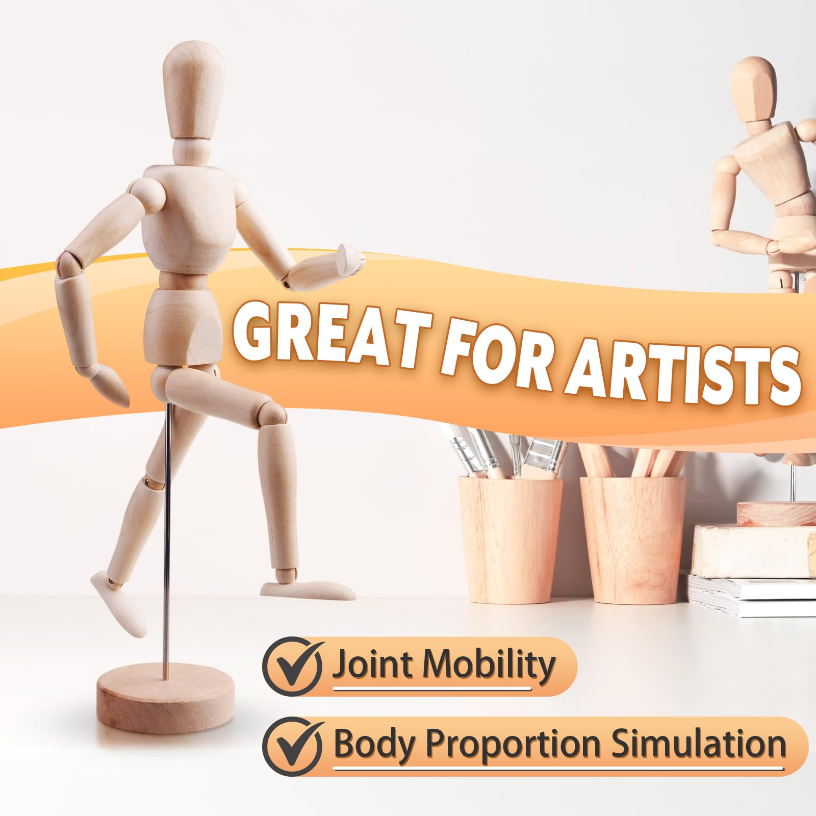 Snapklik.com : Cosmos 12" Wooden Articulated Figure Manikin Articulated ...