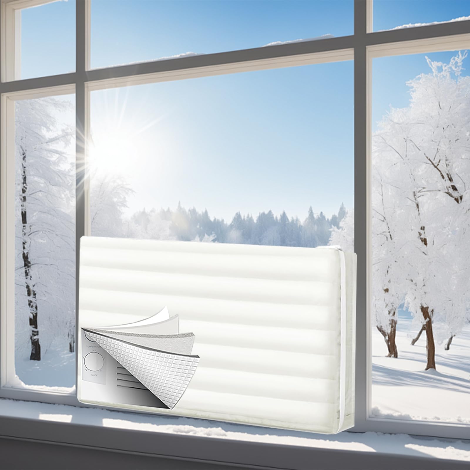 Amazon.com: Indoor Air Conditioner Cover, 2014 Upgraded Window AC Cover ...