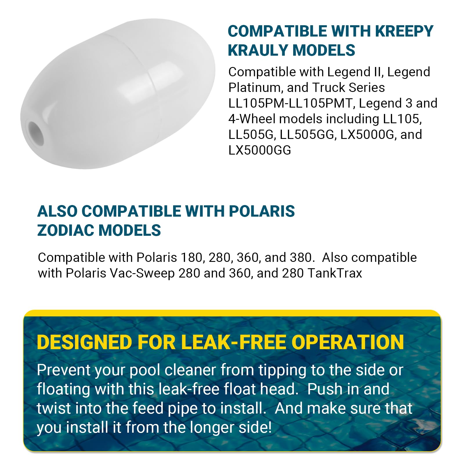Snapklik.com : AR-PRO Replacement Float Head For Pentair EA20 And ...