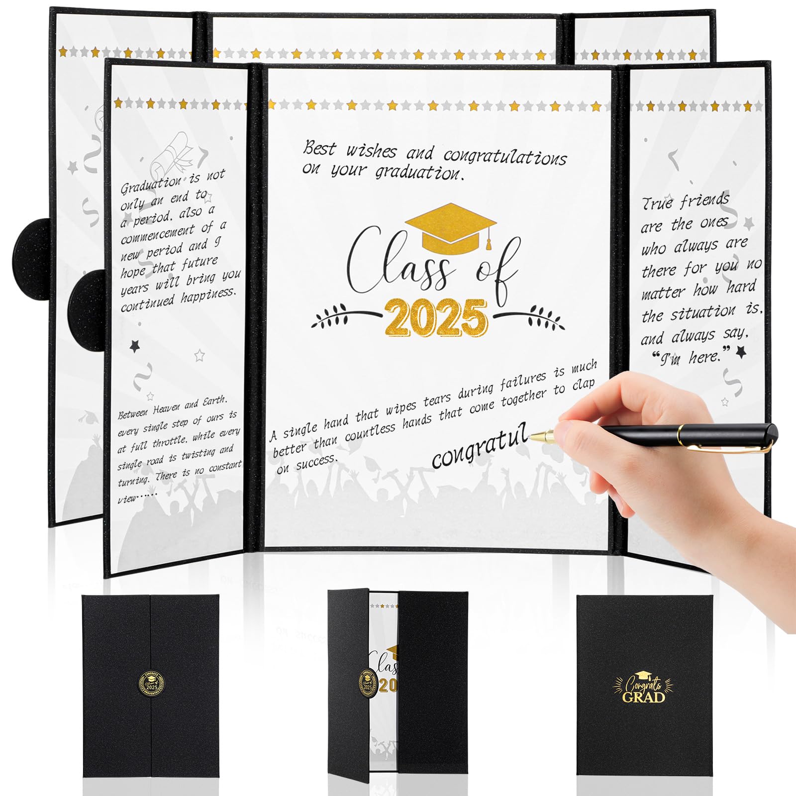 Snapklik.com : Sayglossy 2 Pcs 2025 Graduation Guest Book