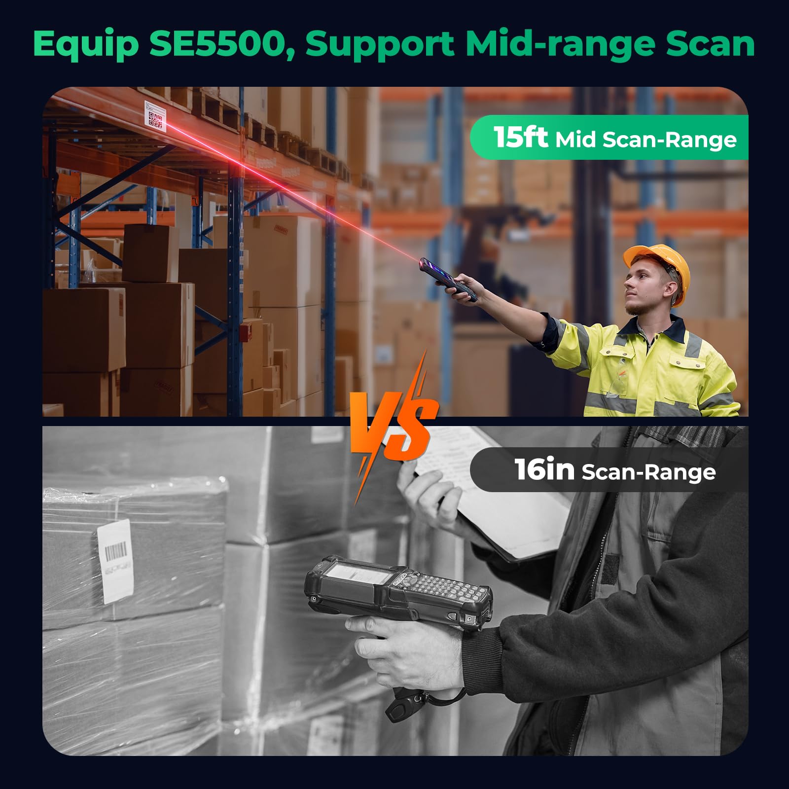 Snapklik.com : SVANTTO Long-Range Scanning Android Barcode Scanner ...