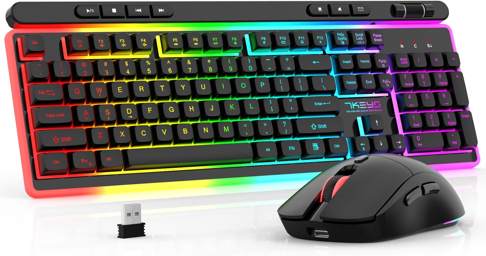 Amazon.com: Wireless Keyboard and Mouse Combo, Gaming Keyboard ...