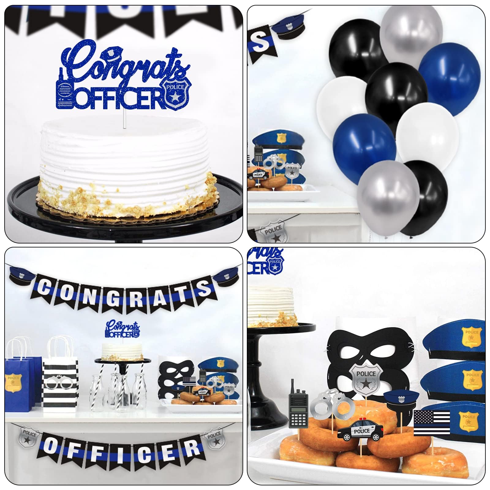 Snapklik.com : Congrats Officer Party Decoration Set Police Graduation ...