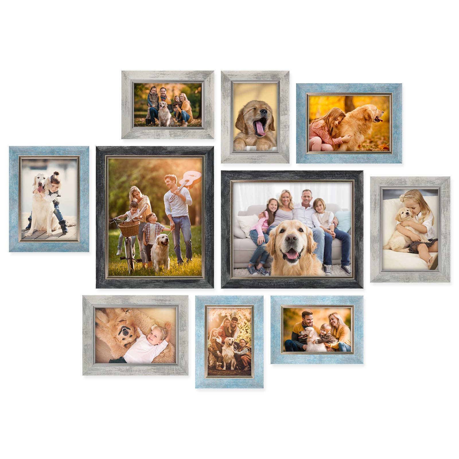 XUANLUO Picture Frames 10 Pack Collage Gallery Wall Decor Set with 4x6 ...