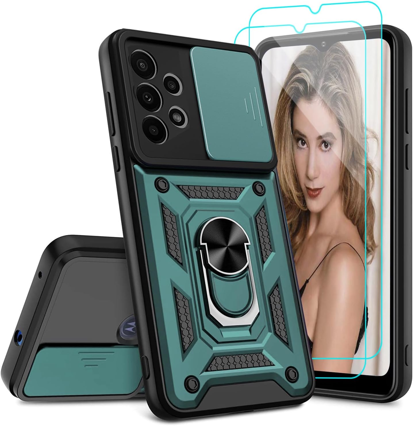 Amazon.com: Suyomo for Samsung Galaxy A23 5G/4G Case with Tempered Glass Screen Protector [2Pcs ...