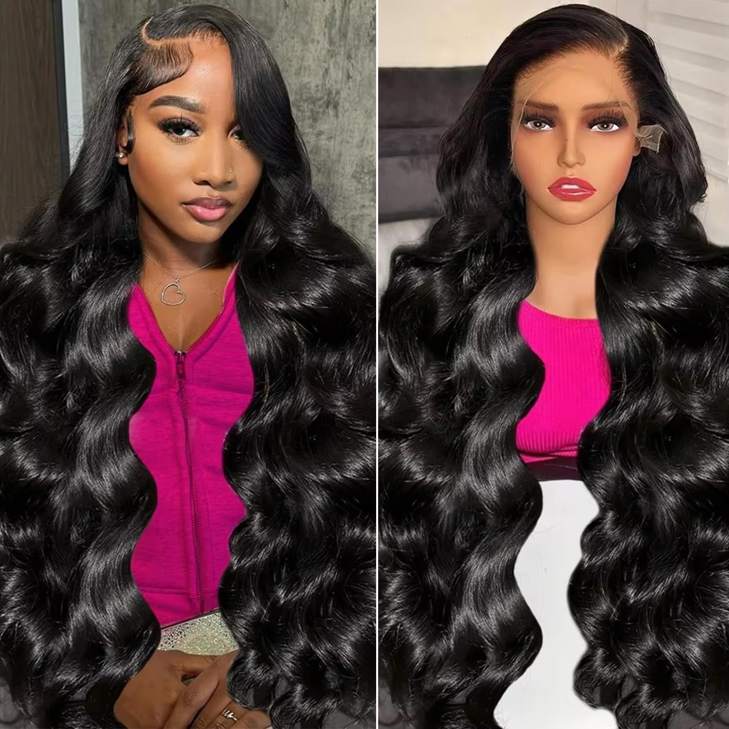 Amazon.com : 30 Inch 13x6 Deep Wave Lace Front Wigs Human Hair HD ...