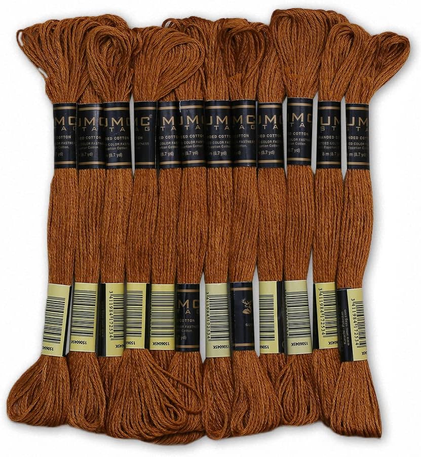 UMC STAG 12 Pieces Brown Tones | Premium Embroidery Thread | Egyptian ...