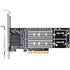 Amazon.com: Dual NVMe PCIe Adapter, RIITOP M.2 NVMe SSD to PCI-e 3.1 x8/x16 Card Support M.2 (M ...