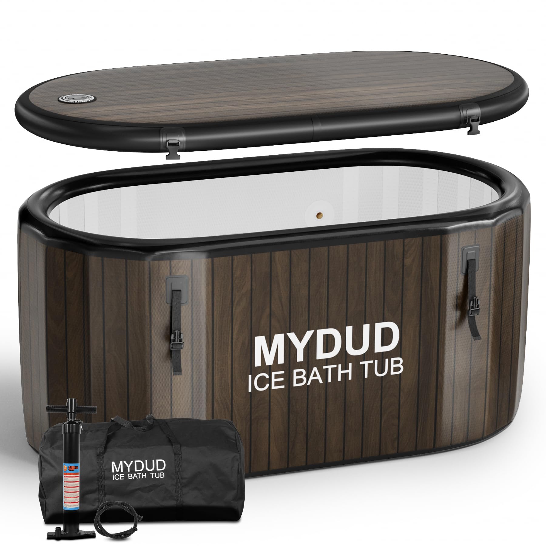 Cold Plunge Tub 59" XL with Lid 140 Gallons Ice Bath Tub for Athletes ...