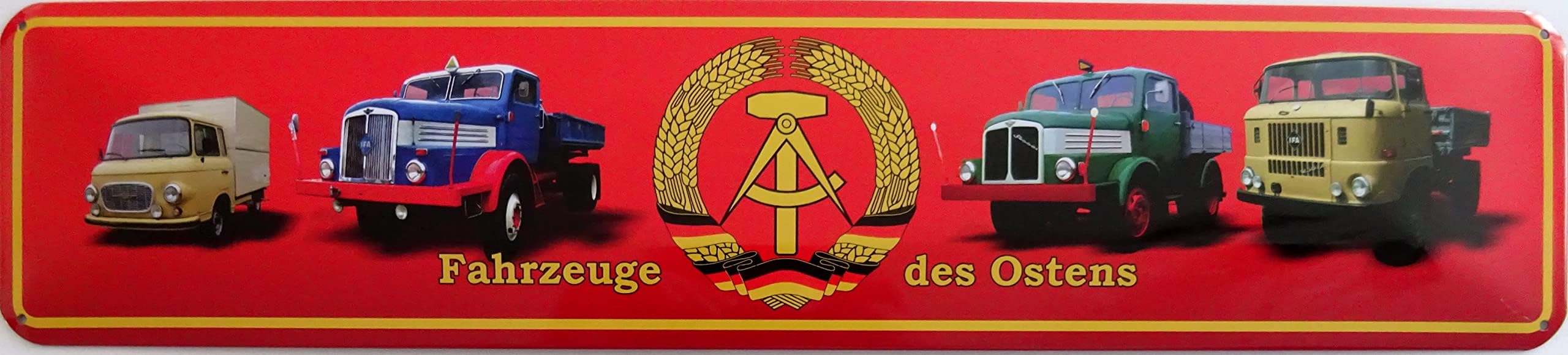 Amazon.de: Schild Blechschild Strassenschild Fahrzeuge des Ostens DDR ...