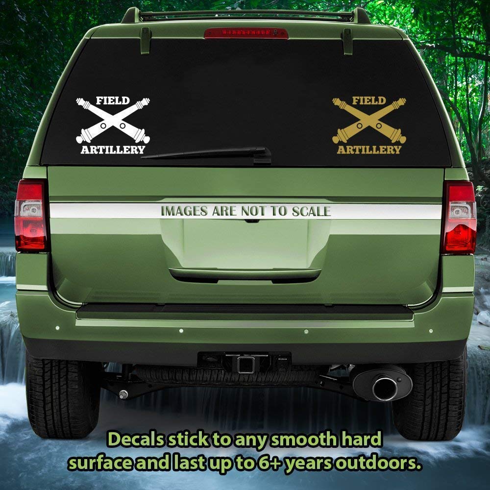 Buy Custom Army Crossed Cannons with Field Artillery Vinyl Decal Sticker, Military Crossed ...
