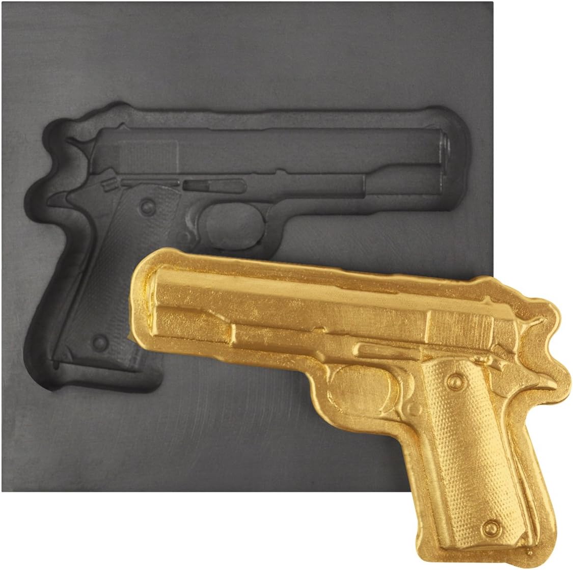 Amazon.com: Large - Gun 3D Graphite Ingot Mold for Precious Metal ...