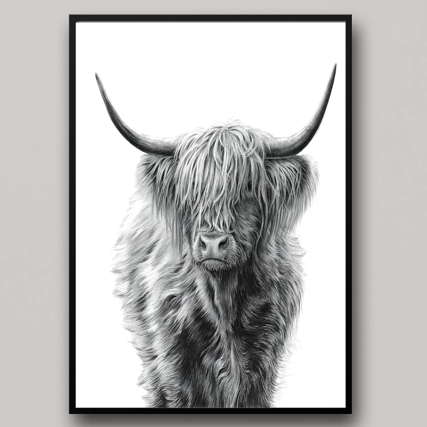 Amazon.de: IUNTWEIE Nordic Highland Kuh Leinwand bilder Druck, Schottisches Hochland kuh Poster ...
