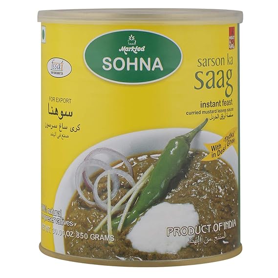 Sohna Ready To Eat Sarson Ka Saag - 850 Grams : Amazon.in: Grocery ...